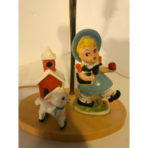 Other | Vintage Dolly Toy Co Ceramic Lamp Base Mary Had A Little Lamb ...